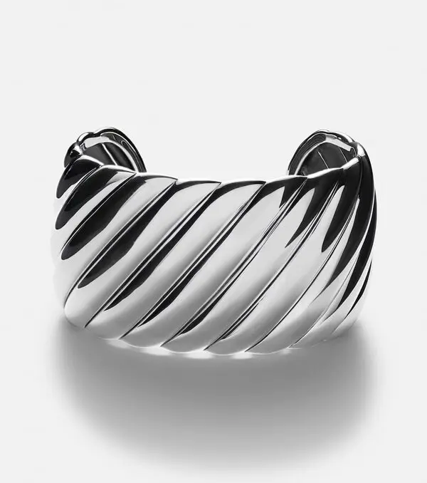 David Yurman Sculpted Cable Cuff - Silver
