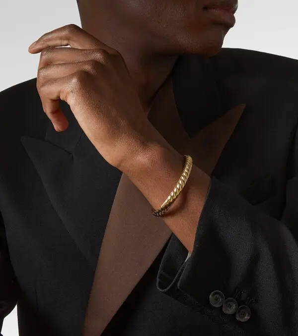 David Yurman Sculpted Cable Cuff Bracelet - Gold