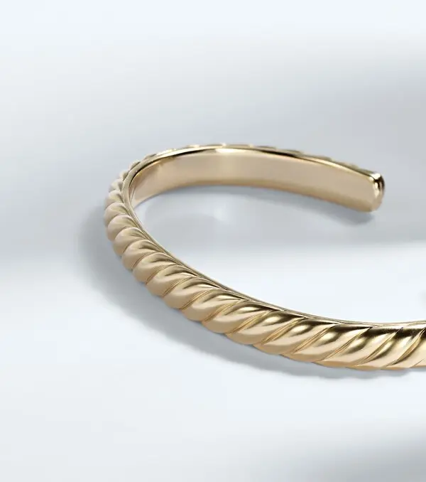 David Yurman Sculpted Cable Cuff Bracelet - Gold
