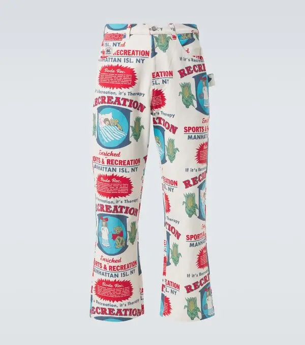 BODE Enrichment Knolly Brook Printed Cotton Pants