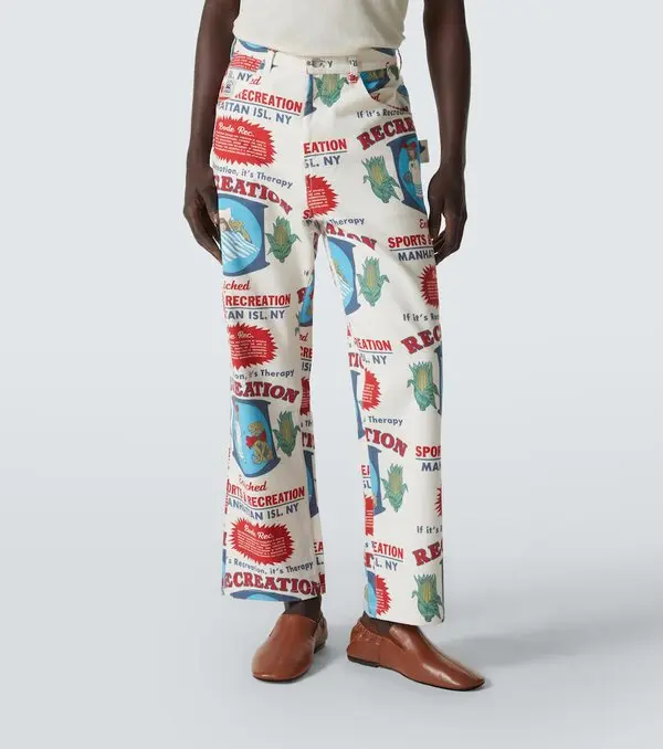 BODE Enrichment Knolly Brook Printed Cotton Pants