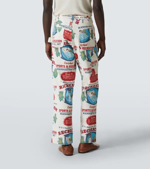 BODE Enrichment Knolly Brook Printed Cotton Pants