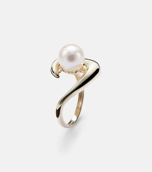 Mateo Pearl Curl 14kt Yellow Ring