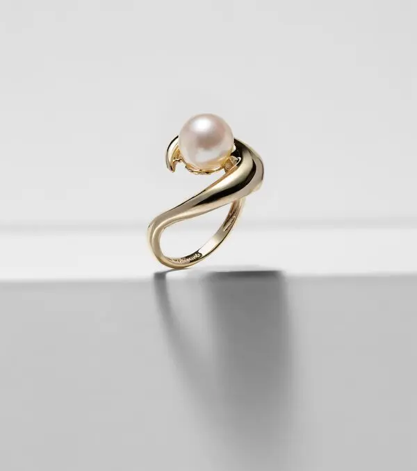 Mateo Pearl Curl 14kt Yellow Ring
