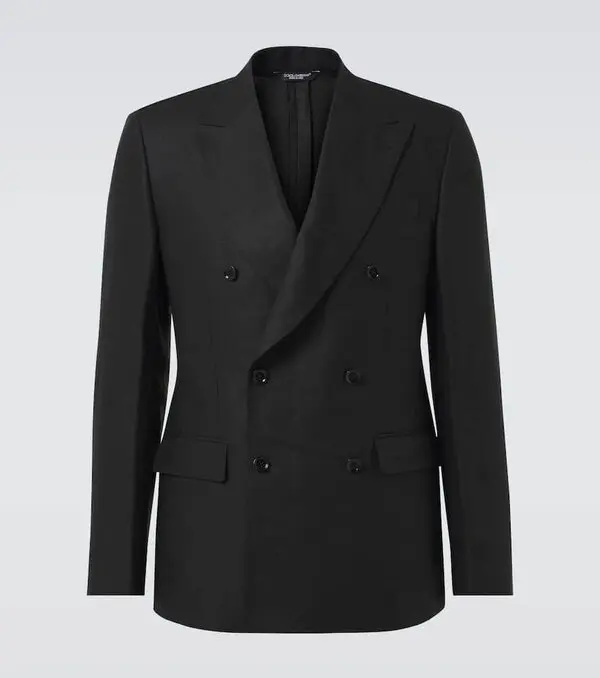Dolce & Gabbana Double-breasted Linen Suit Jacket