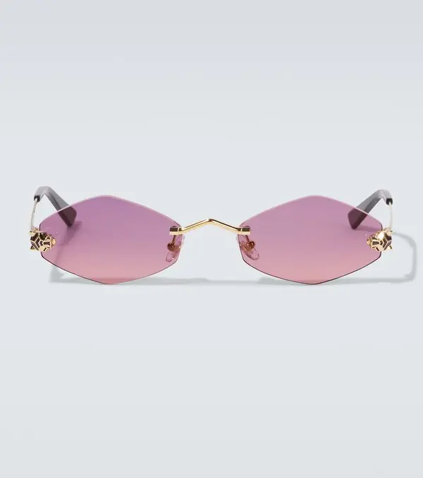 Cartier Rectangular Sunglasses - Gold