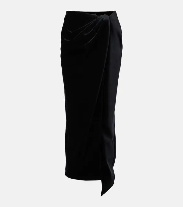 Balenciaga Jersey Wrap Skirt - Black