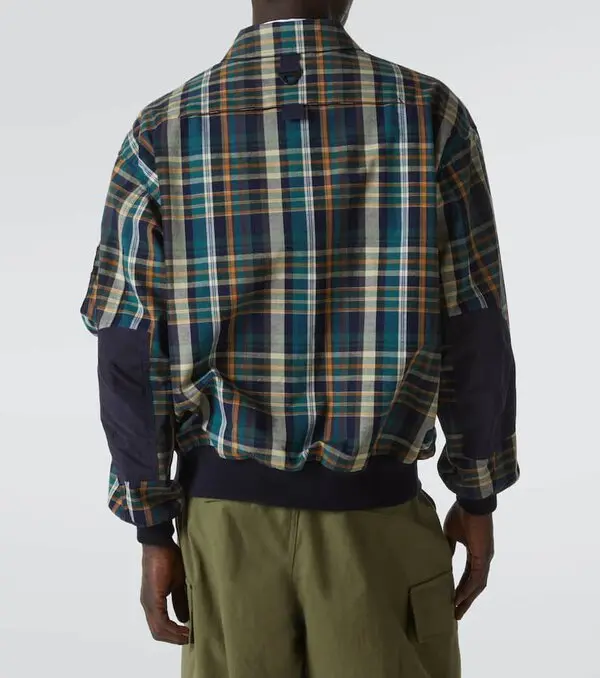 Comme Des Garçons Homme Checked Cotton And Linen Blouson - Multicoloured