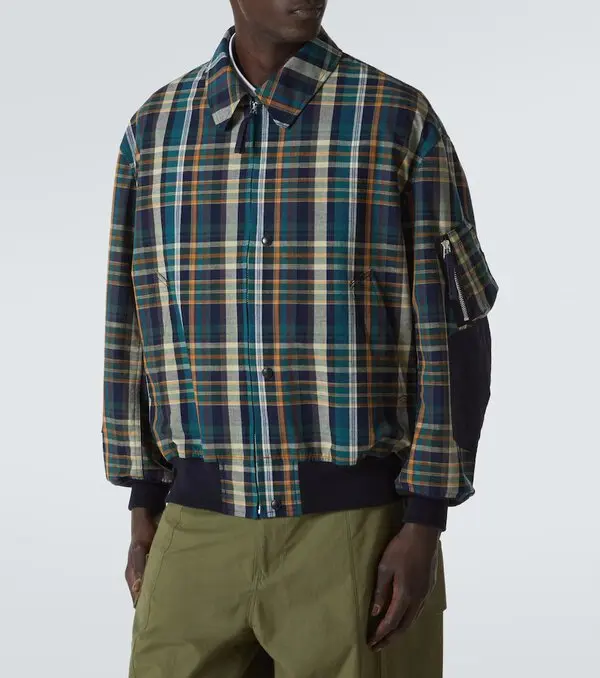 Comme Des Garçons Homme Checked Cotton And Linen Blouson