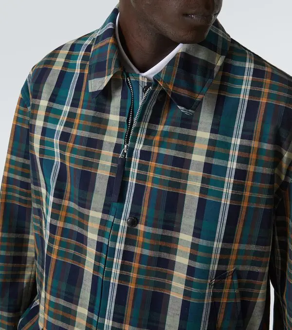 Comme Des Garçons Homme Checked Cotton And Linen Blouson