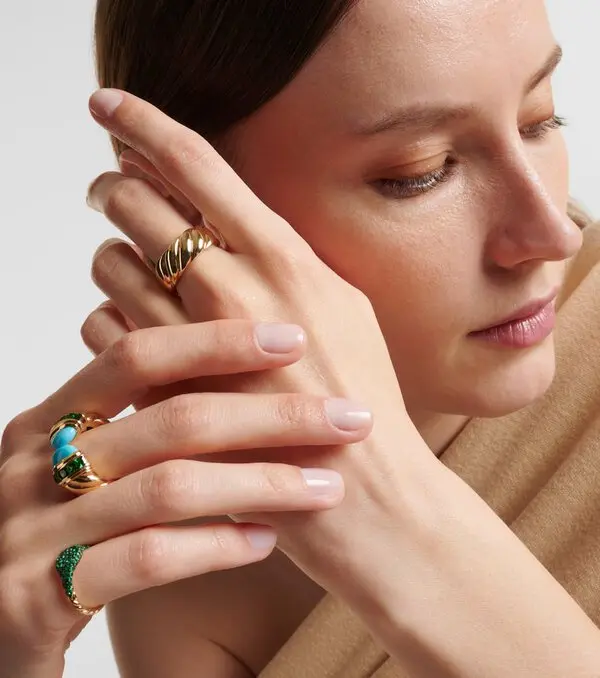 David Yurman Sculpted Cable Ring In 18kt Yellow
