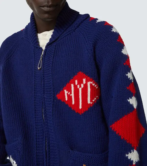 BODE Diamond Corral Wool Zip-up Cardigan