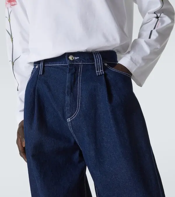 Simone Rocha Embellished Wide-leg Jeans - Blue