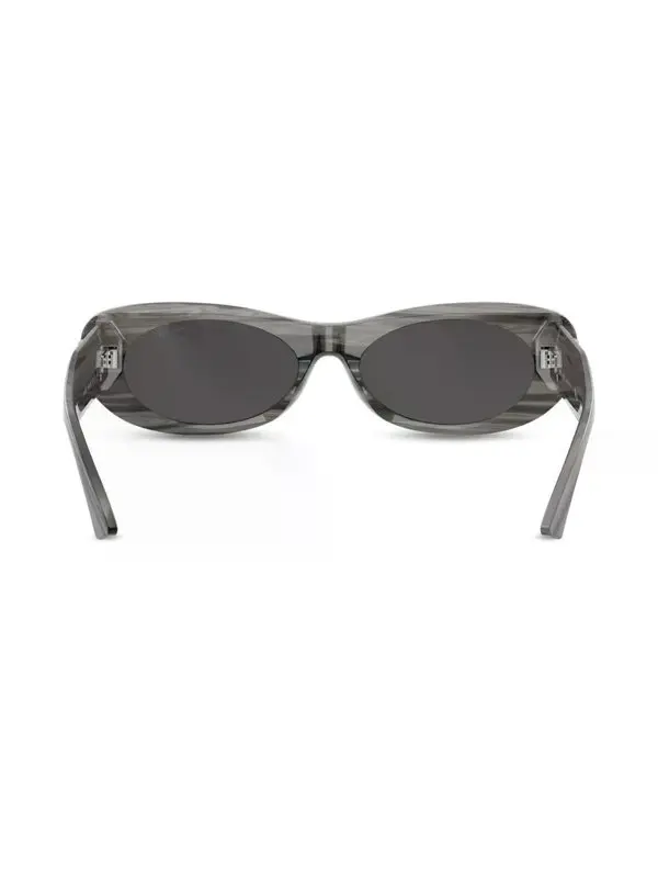 JIMMY CHOO Logo-plaque Sunglasses - Black