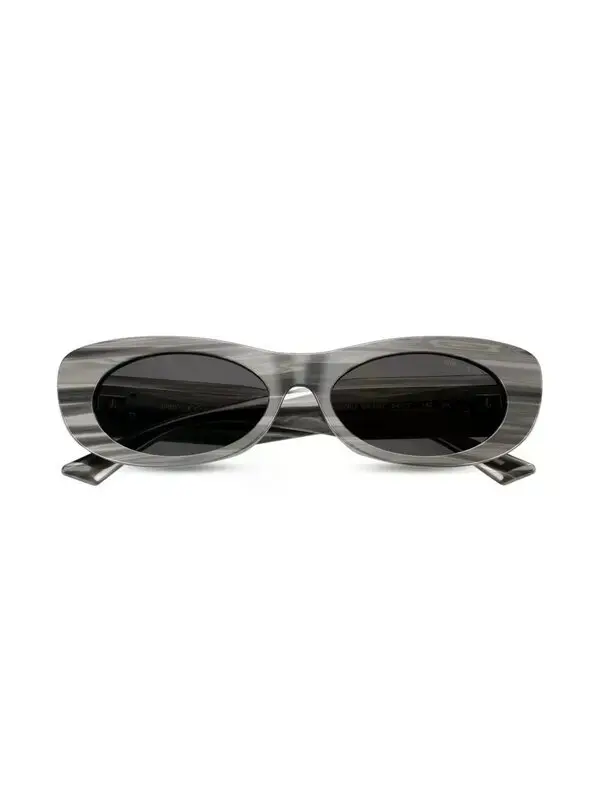 JIMMY CHOO Logo-plaque Sunglasses - Black