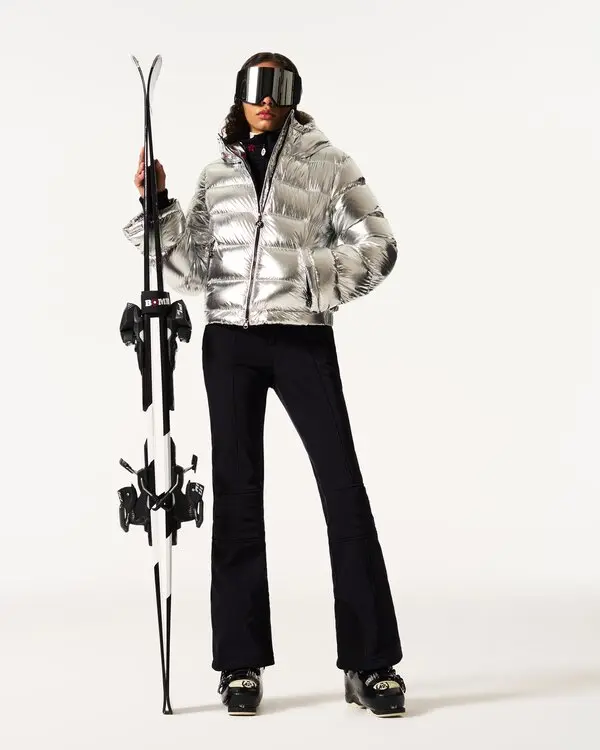 Perfect Moment Metallic Polar Flare Down Jacket - Silver-foil