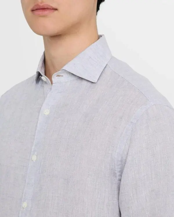 Canali Apos;s Linen Sport Shirt - Gray