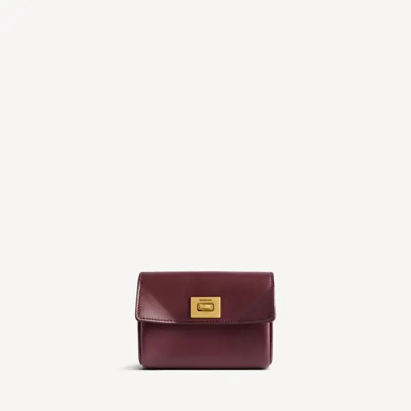 Balenciaga Rodeo Card Holder With Flap - Red