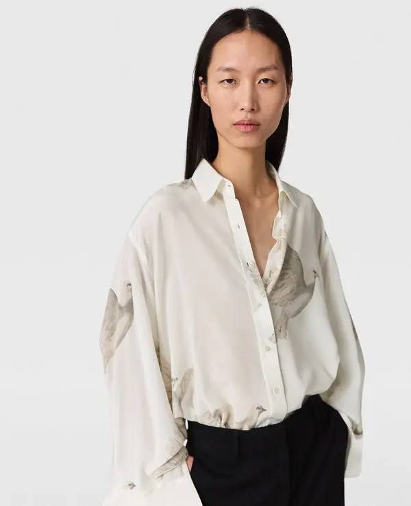Stella McCartney Oversized Dove Print Shirt