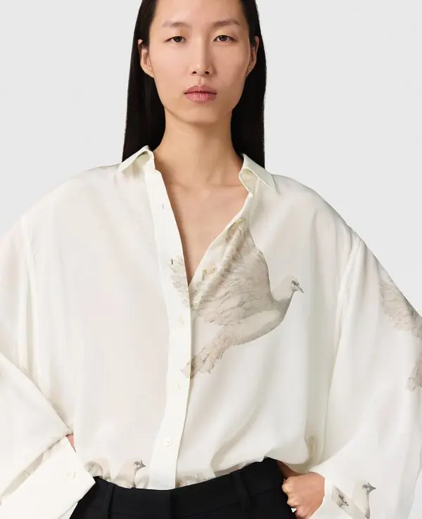 Stella McCartney Oversized Dove Print Shirt