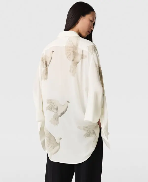 Stella McCartney Oversized Dove Print Shirt