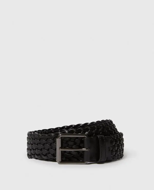 Stella McCartney Woven Buckle Belt - Black