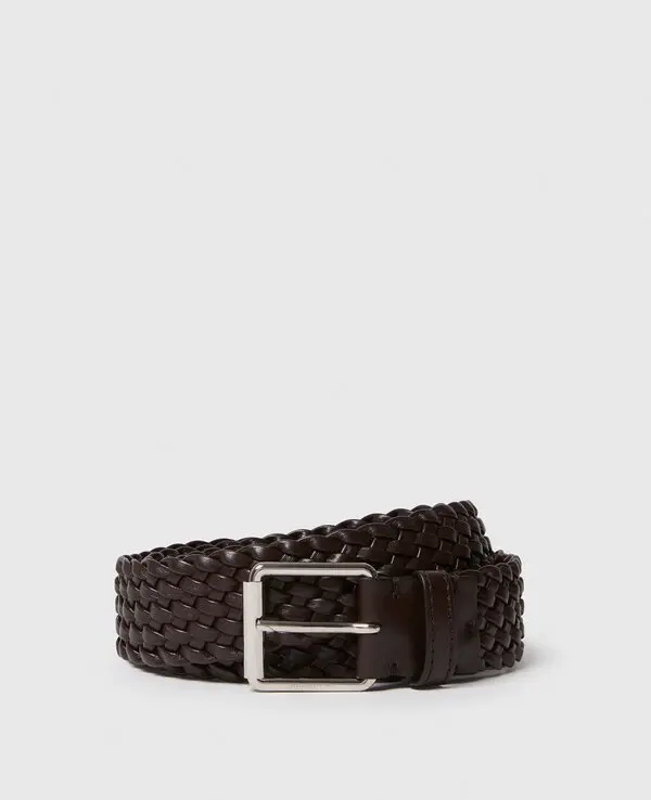 Stella McCartney Woven Buckle Belt - Chocolate