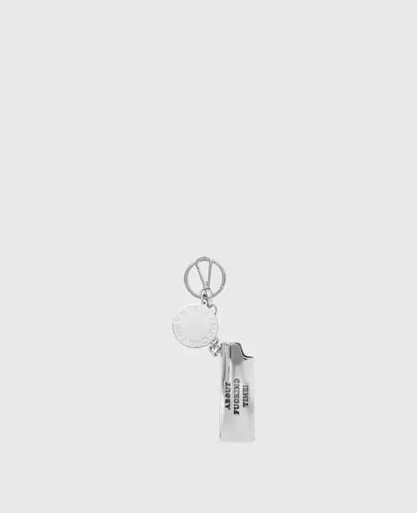 Stella McCartney It's About Fucking Time Lighter Keychain - Silver
