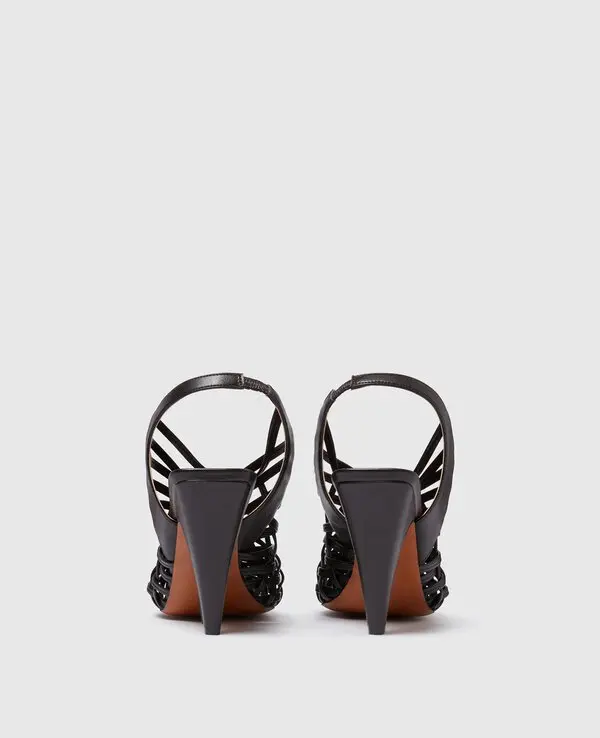 Stella McCartney Stella Spur Woven Slingbacks - Black