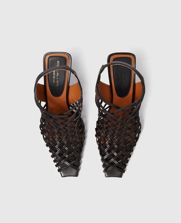 Stella McCartney Stella Spur Woven Slingbacks - Black
