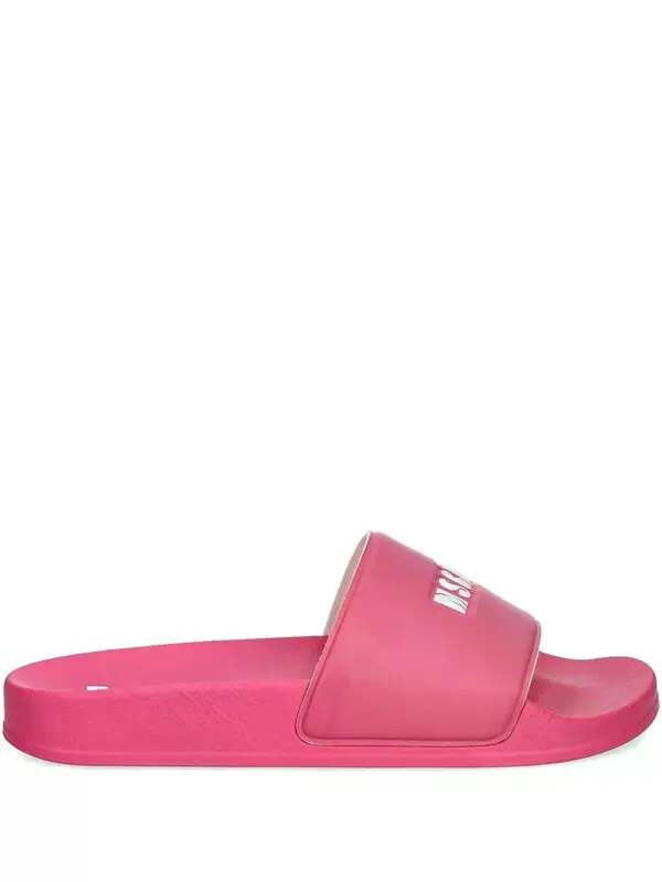 MSGM Logo-embossed Slides - Pink