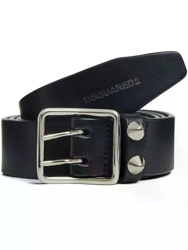 Dsquared2 Studded Leather Belt - Black