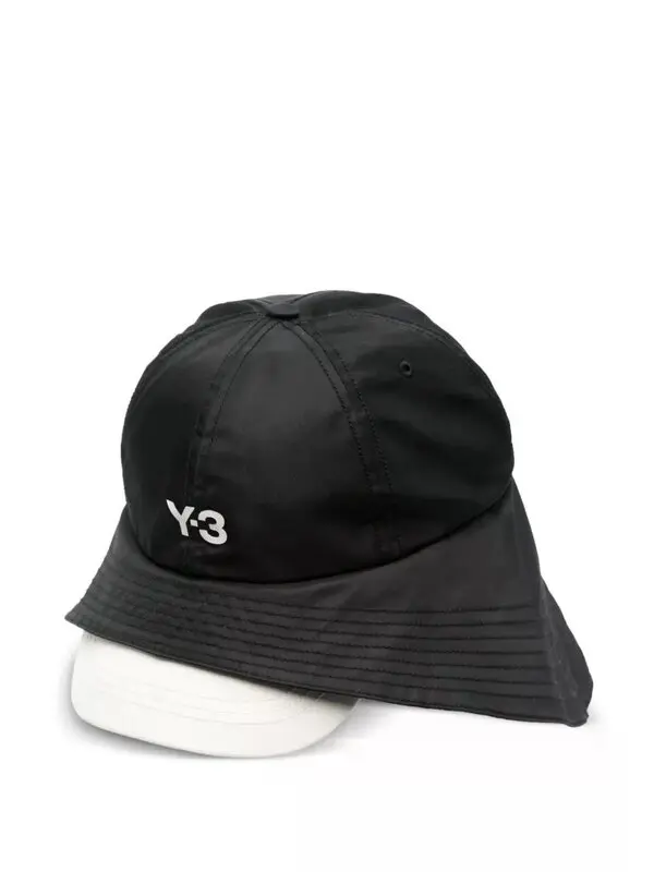 Y3 Strap-fastening Hat - Black