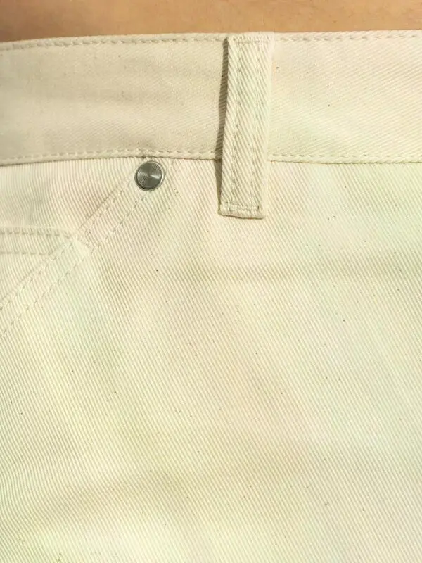 Moncler Cotton Denim Shorts - Neutrals