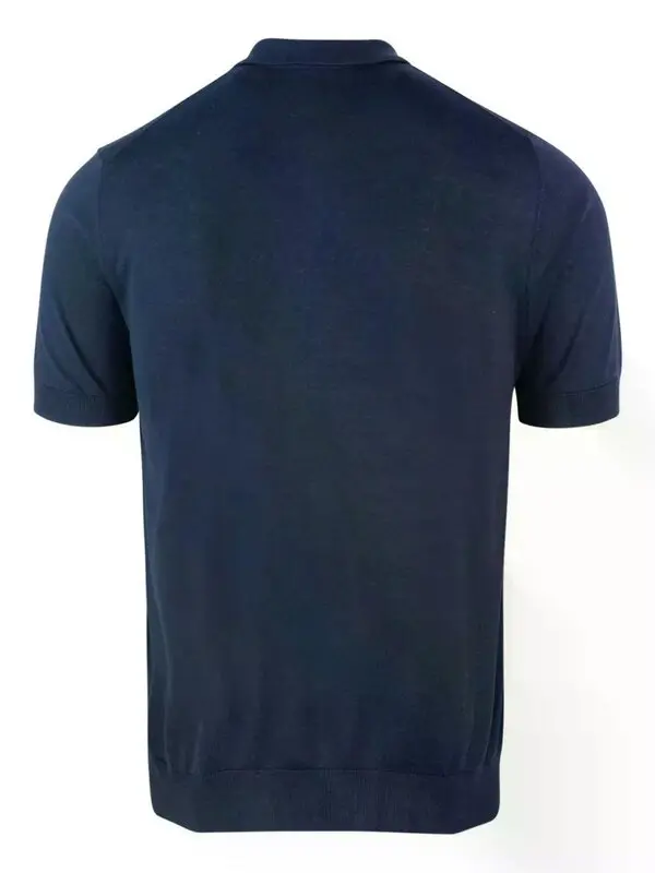 PAOLO PECORA Fine-knit Polo Shirt - Blue