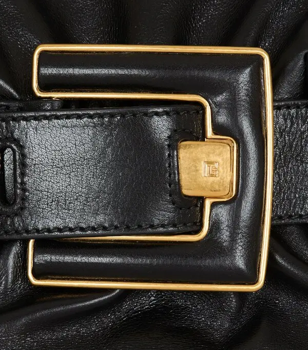 Balmain Small Leather Anthem Shoulder Bag - Black