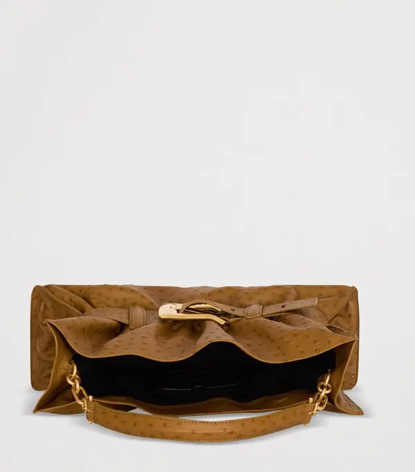 Balmain Medium Anthem Leather Shoulder Bag - Brown