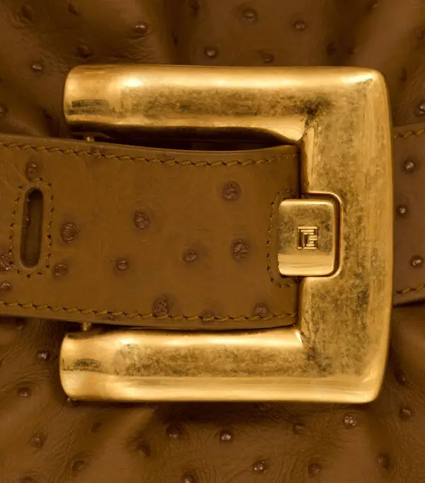 Balmain Medium Anthem Leather Shoulder Bag - Brown