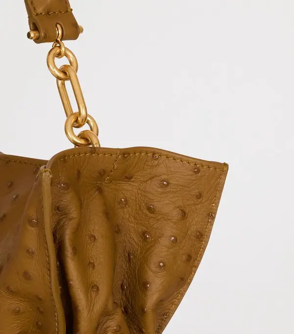 Balmain Medium Anthem Leather Shoulder Bag - Brown