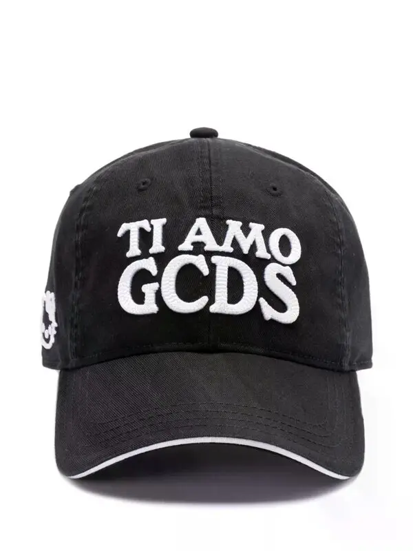 Gcds Logo-embroidered Cap - Black