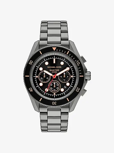 Michael Kors Maritime Gunmetal Diver Watch - Grey
