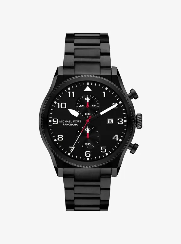 Michael Kors Panorama Chronograph Watch - Black