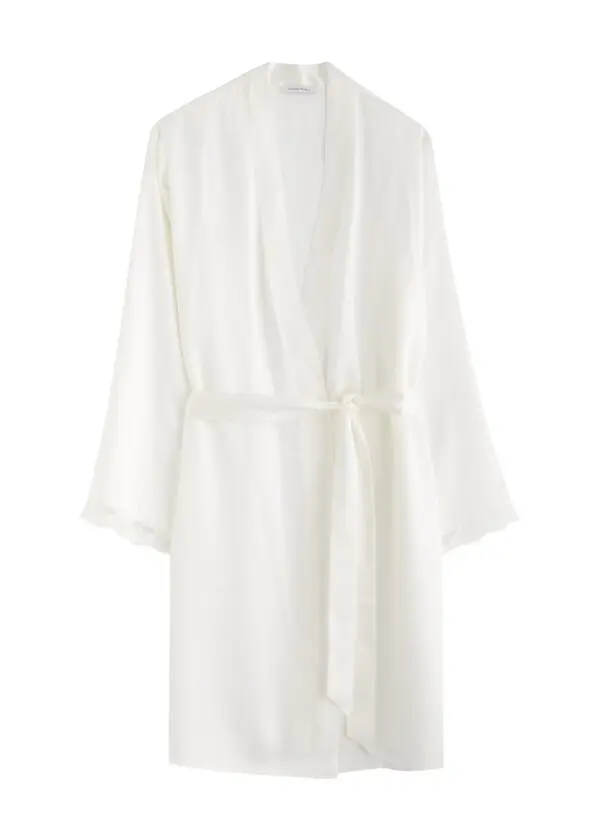 Simone Perele Love Me Silk-satin Robe - Ivory