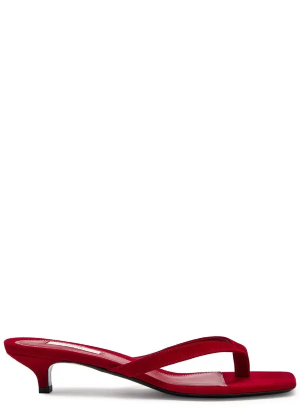 TOTEME 40 Suede Thong Sandals