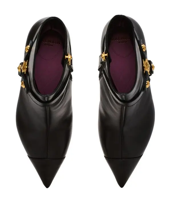 Balmain Heeled Calfskin Eva Ankle Boots