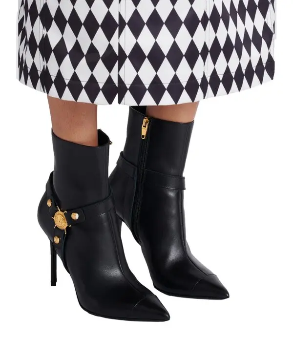 Balmain Heeled Calfskin Eva Ankle Boots