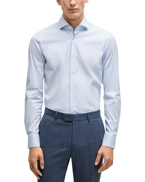 BOSS Hank Slim Fit Dress Shirt - Light Pastel Blue