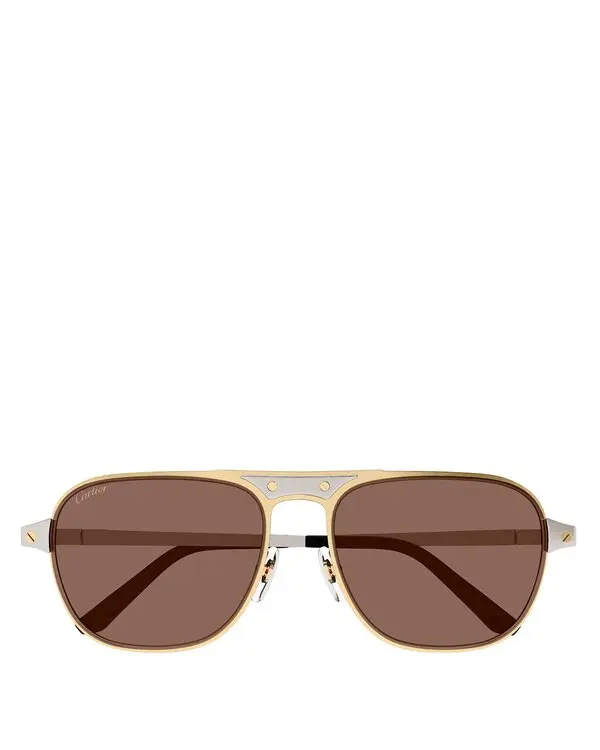 CARTIER Santos Evolution Navigator Sunglasses - Gold