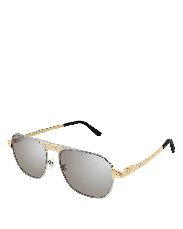 Cartier Santos Evolution Navigator Sunglasses - Silver