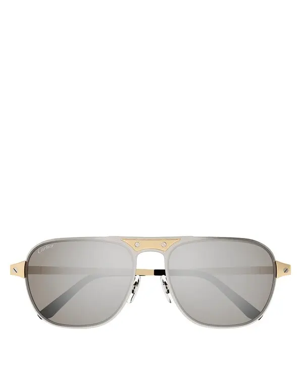 Cartier Santos Evolution Navigator Sunglasses - Silver